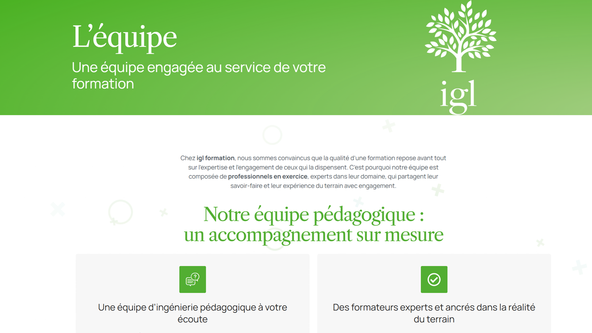 L'équipe - igl-formation.fr